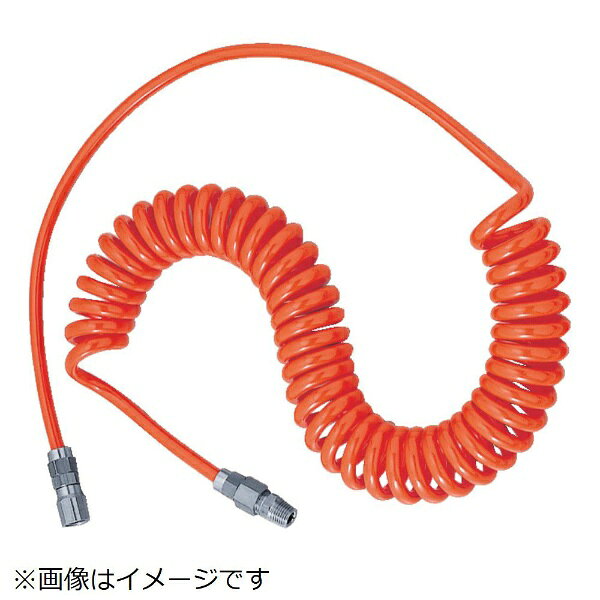 ■折れぐせがつきにくく、耐摩耗性にも優れています。■柔軟性、弾力性、伸縮性に優れています。しかも強靭です。■手元部分はストレートなので、手元ホースは不要です。■コイル巻きだから作業の範囲がワイドに拡がります。【仕様】・コイル径（mm）： 4...