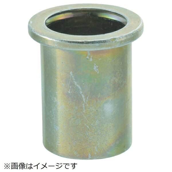 ■手の入らない箇所でも迅速簡単に取り付けることが可能です。溶接やタップ立てが無理な薄板や合板にも取り付け可能です。母材を傷つけず、しっかりと確実に取り付けできます。【仕様】・平頭