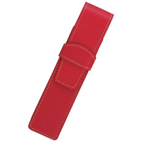 材質：牛革（型押し）、内生地：シャンタン（レーヨン100％）、仕様：かぶせ蓋ベルト式、筆記具1本差し、仕切りなし パイロット [ペンケース] トレンダーレザー05 シース1本差 レッド TLPS-05S-R (TLPS05SR)