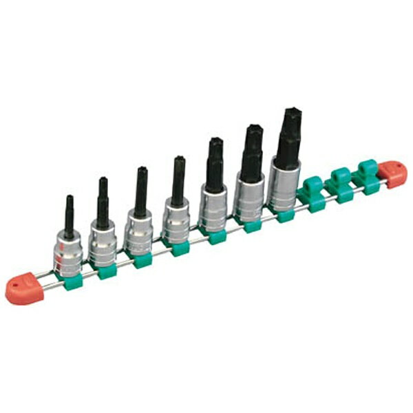 ■ビット部は差込式で、交換が可能です。■T型いじり止め形状です。■差込角側は応力の集中を防ぐパワーフィット形状を採用しています。【仕様】・セット内容： BT4-T30H・T40H・T45H・T50H・T55H・T60H・T70H・差込角（m...