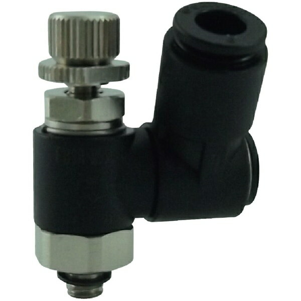 ■難燃性PBT樹脂を標準採用し、溶接環境での事故を防止します。■ニードル弁の回転数が多いので、滑らかな速度制御が可能。【仕様】・接続口径： M5×0.8・適合チューブ外径D（mm）： 6・使用流体： 空気・使用温度範囲： -5〜60℃（凍結...