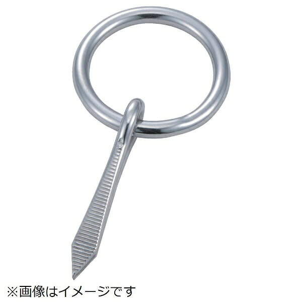 ■木材の壁面や柱などに打ち込み固定することで丸リングに物を通して吊り下げができます。【用途】・ワイヤ・ロープ・チェーンなどの端末の処理に。・木材などに。【仕様】・使用荷重（kN）： 0.2・D（mm）： 4・L（mm）： 30・H（mm）：...