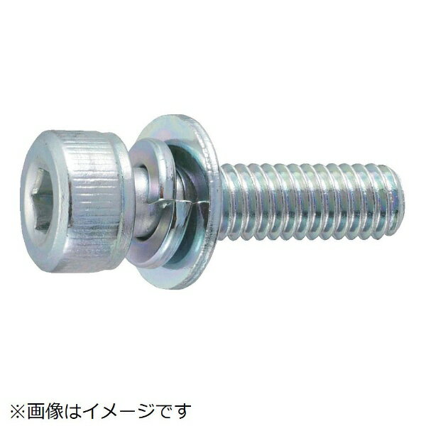 ■環境負荷の少ない三価クロメート品です。■六角レンチで締められるので機械組み立てに最適です。【仕様】・寸法（mm）d： M3・寸法（mm）L： 15・強度区分： 10.9・ワッシャー・スプリングワッシャー（I-3タイプ）付