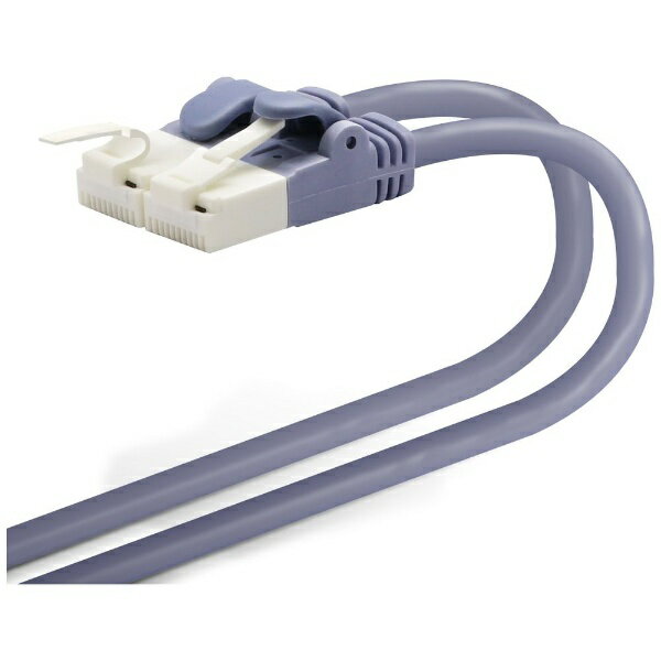 ［CAT6A、7.0m、ブルー］ツメ折れ防止プロテクタと、屈曲に対する耐久性が高い新素材コネクタのダブル構造のLANケーブル。◆ツメ折れ防止プロテクタと、屈曲に対する耐久性が高い新素材コネクタのダブル構造ツメ折れ防止プロテクタと屈曲に対する...