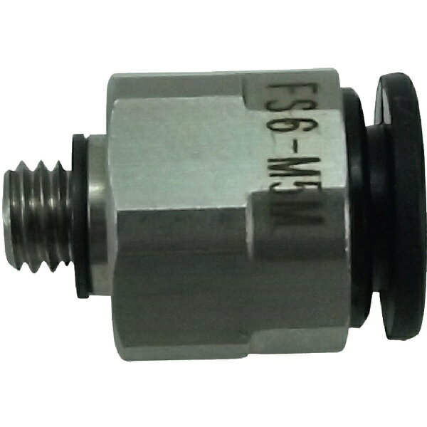 【用途】0使用流体【仕様】・接続口径： M5×0.8・適合チューブ外径D（mm）： 6・六角対辺（mm）： 12・使用圧力： 1MPa（空気）、0.3MPa（水）・使用流体： 空気、水・流体温度： -5〜60℃（空気）、5〜40℃（水）