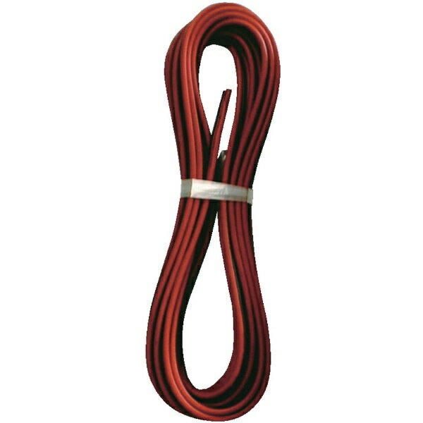 ■主に室内で使用する交流300V以下の、小型電気器具に用いる電線で、より線の導体にビニール絶縁を施したものです。（ビニール平型コード）【用途】・スピーカーコードなど。【仕様】・色： 赤黒・芯数： 2・全長（m）： 5・定格： 125V-7A...