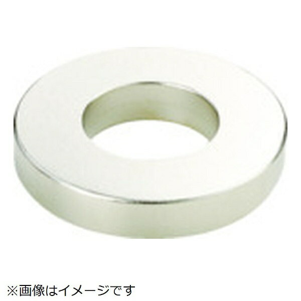 ■磁石の中で最強の磁場をもつネオジム磁石です。【用途】・センサーやモーター部品として。【仕様】・表面磁束密度（T）： 0.3・吸着力（N）： 29.4・外径（mm）： 14・厚さ（mm）： 4・穴径（mm）： 9・丸形・穴あり