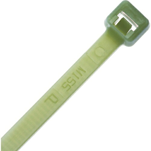 ■耐薬品性に優れた材質で、屋内での使用に適しています。【用途】・電線、ケーブル固定、結束。【仕様】・色： 緑・幅（mm）： 4.8・長さ（mm）： 368・厚さ（mm）： 1.3・最大結束径（mm）： 102・引張強度（N）： 133・最小...