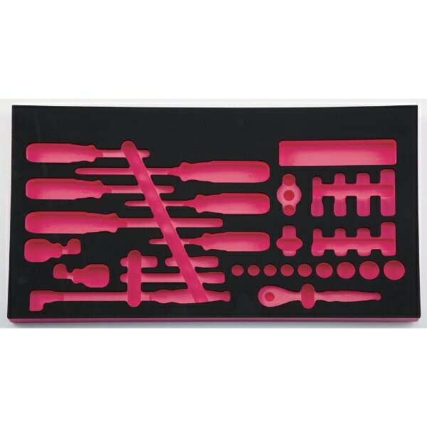 ■立体成型なので、工具がしっかりと収納できます。■黒・赤2層なので、使用中の工具が一目でわかります。【用途】・工具類の整理・整頓【仕様】・高さ（mm）： 30・適合機種： EKR-1003、1004・間口（mm）： 600・奥行（mm）： 325