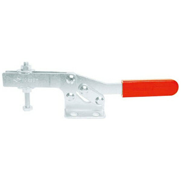 ■締圧力と大きさのバランスがとれたクランプです。【仕様】・製品刻印： No.38B大・全長（mm）： 249・締圧力（kN）： 2.8・付属ボルト径： M8×65・下方押え型・ハンドル横型・フランジベース