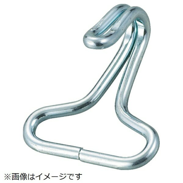 ■ゴムロープ用金具です。■トラックシートの押さえ用として最適です。【仕様】・品名： Wフック30mm用【材質／仕上】・スチール・表面処理： メッキ仕上げ