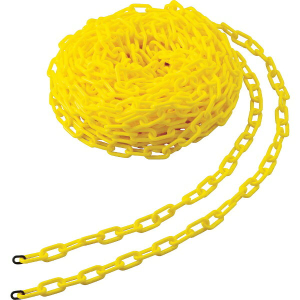 ■プラスチック製で軽量タイプのチェーンです。■使用場所に応じて必要な長さにカットできます。【用途】・人の誘導や進入禁止用の間仕切り。【仕様】・色： イエロー・径（mm）： 8・長さ（m）： 30【材質／仕上】・ポリエチレン（PE）【注意】・...
