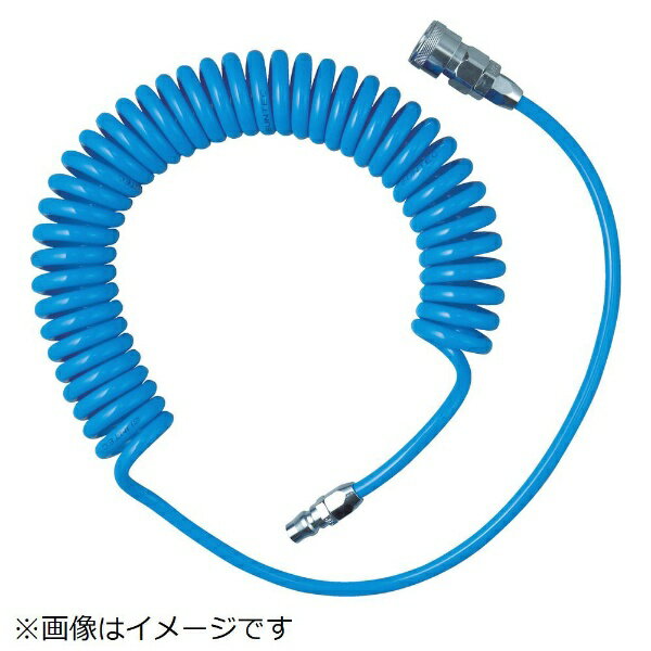 ■高弾性のポリウレタン樹脂チューブをスパイラル加工した製品のため、折れぐせがつきにくく優れたばね特性をもっています。■カップリング付きのためエア工具との脱着がスムーズです。■耐摩耗性、耐久性に優れています。【仕様】・流体温度： -5〜60℃...