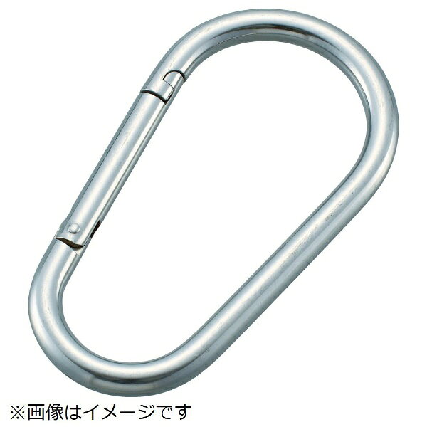 ■スプリングフックです。■バネの力で開口部分が戻ります。【用途】・チェーン・ワイヤ・ロープ等の連結金具として、また端末の金具のジョイントに。【仕様】・使用荷重（kN）： 3.43・D（mm）： 14・L（mm）： 204・S（mm）： 47...