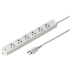 “工事物件タップ：ノーマルコンセント（雷ガード）”マグネット付き、3P・6個口の雷ガード内蔵電源タップ。（3P・6個口・3m）■ 雷ガード機能付きです。雷サージによる機器の損傷から守ります。電源ライン間、電源-アース間両方に耐サージ機能を搭...