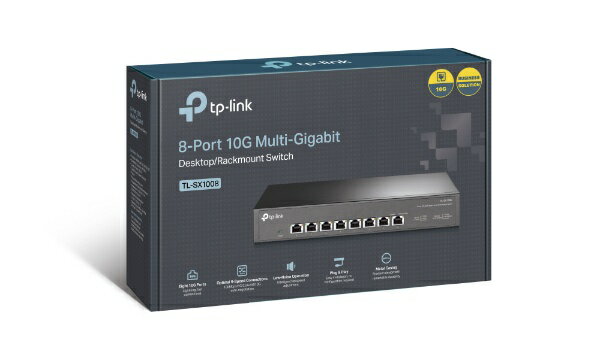 8ポート 10G デスクトップ/ラックマウント スイッチ
