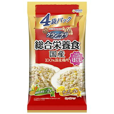 良質な100％国産鶏肉を使用した成犬用総合栄養食ドッグフード（ウェットタイプ）です。■良質な鶏肉を調理した、おいしい鶏ささみ入りのレトルトパウチです■ほぐし仕立てのゼリータイプ■かぼちゃ、にんじん、グリーンピース、スイートコーンの4種類の野...