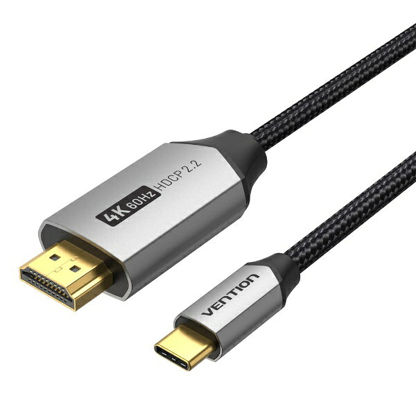 スマホの画面をPCモニターなどの大画面に映し出し快適に利用が可能になります。「CRB USB-C to HDMIケーブル コットン編み Black アルミニウム合金」