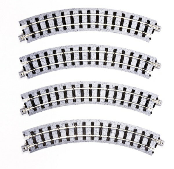 KATOのナローゲージユニトラック、ナローゲージユニトラック曲線線路R183-45° (4本入) です。■線路に新たなラインナップ、ナローゲージに適した線路が登場です。まくらぎの外観と間隔が1/87スケール相当の線路が、ナローゲージ車両の走...