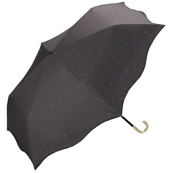 なみなみのシルエットがかわいいガーリーな折りたたみ日傘リムのなみなみシルエットでトレンド感のあるガーリーなデザインに、シンプルな配色のハート柄で持ちやすく仕上げました。■遮光率・UVカット率100％、UPF50＋　完全遮光日傘全カラー遮光率...