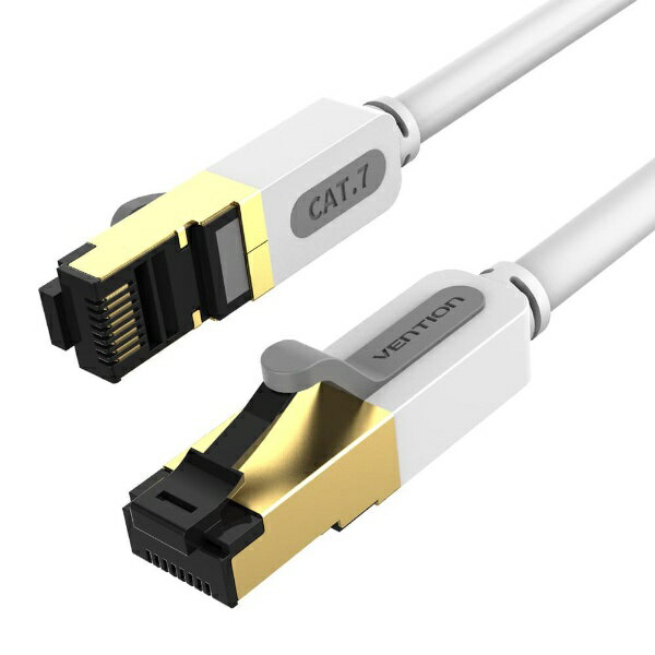 CAT7の伝送速度10Gbps、伝送帯域600Hzまで対応した高速ケーブルです。「ICD Cat.7 FTP LANケーブル Gray」■CAT7 FTP Ethernet Cable・伝送速度 10Gbps・金メッキ インターフェース 二...