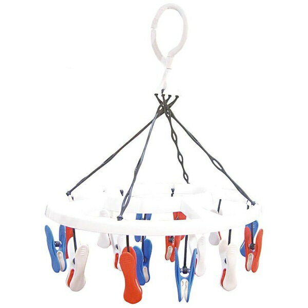 グリップ部分が特殊な構造になっており、服に挟んだあとが付きにくいラウンドハンガー。