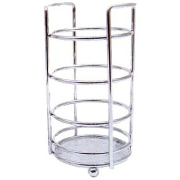 お玉やスパチュラなどの調理器具を立てて収納できる、シンプルなスタンドです。底面がメッシュ状になっているので、水切れがよく、清潔に保てます。