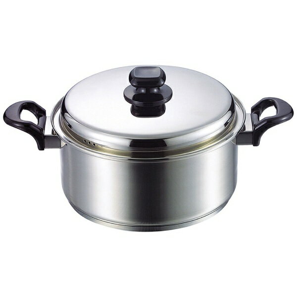 18-8ステンレス鋼のボディはサビに強く衛生的。ガス火・IH電磁調理器100V・200V対応。■材質・仕様本体：ステンレス鋼（クロム18％・ニッケル8％）、底部：アルミニウム合金・ステンレス鋼（クロム18％）、底の厚さ：2.8mm（はり底を...