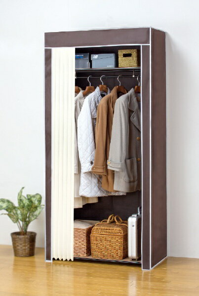 カバー付き、カーテン付きで衣類をホコリから守ります。●ドライバー不要で簡単組み立て！●上下棚付き、2段掛の2つの仕様と60cm幅・90cm幅の2サイズから選べるカバー付きハンガー。●お客様組立式●サイズ：(約)幅90×奥行50×高さ190c...