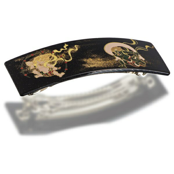 ＜Japan-Style＞-漆芸バレッタ-盛り蒔絵の豪華さ、美しさ、そして箔の持つ輝きは日本の伝統美そのものです。キラキラしたバレッタもいいけど私にはシックなテイストも好き。そんな女性にこそ楽しんで頂きたいシリーズです。