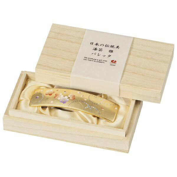 ＜Japan-Style＞-漆芸バレッタ-盛り蒔絵の豪華さ、美しさ、そして箔の持つ輝きは日本の伝統美そのものです。キラキラしたバレッタもいいけど私にはシックなテイストも好き。そんな女性にこそ楽しんで頂きたいシリーズです。