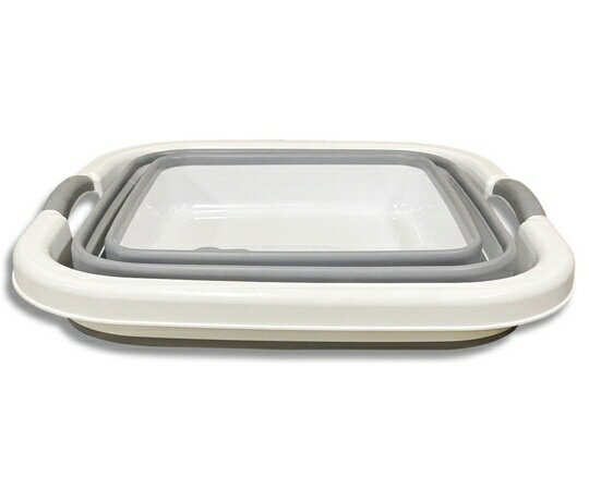 折りたためるから収納に困らないバケツ最大38Lまで入ります。