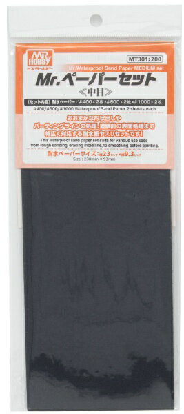 おおまかな形状出しからパーティングラインの処理、塗装前の表面処理など幅広い用途をカバー。■セット内容400番x2枚、600番x2枚、1000番x1枚