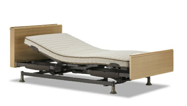 インテリア性の高いウォールナット色の低床電動ベッド「レステックス05C」 (非課税)■低床設計　床板面の高さ28.5cmベッドから転落・転倒時の危険度を減らす28.5cmの低床設計で小柄な方でも安定した端座位が保てます。介護施設でも採用され...