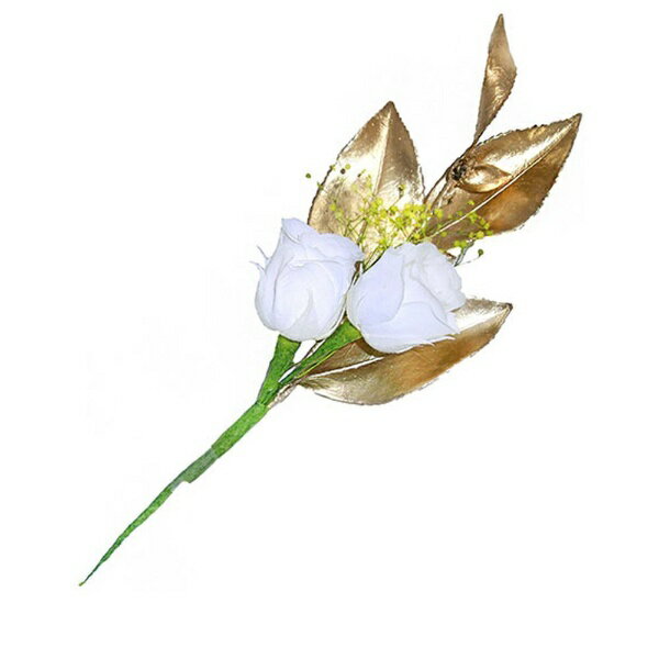 プリザーブドフラワーのプチシリーズ。小さいサイズでも金の葉がインパクトのある美しいアレンジメント。インテリア、コサージュなど飾り方は様々です。色 ： 金・白素材 ： ローズ・サザンカ葉パッケージサイズ ： 265×60×120mmパッケージ...