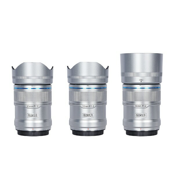 SIRUI Sniper オートフォーカスレンズ F1.2広角 APS-C用の3本セットです。 (Zマウント/23、33、56mm/シルバー色)SIRUI Sniperシリーズは、3つの焦点距離(23、33、56mm)のバリエーションがあり...