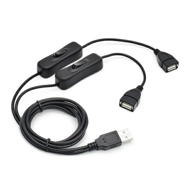 USB電源分岐ケーブル（USBSPC）30cmと1mの2つの長さをラインアップ。2つのUSBポートには、それぞれオン/オフスイッチを搭載。本製品は、USB-Aコネクタを持つUSB電源ポートを分岐するケーブルです。2つのケーブルの合計出力が ...