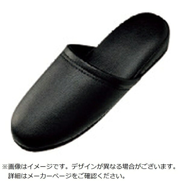 ■定番のレザー調スリッパです。■名入れできます（別途料金）。【仕様】・色： ブラック・入数： 10足組・サイズ（内寸）： 約26.5cm・かかと高さ： 約3.0cm・スリッパ・抗菌仕様【材質／仕上】・PVC