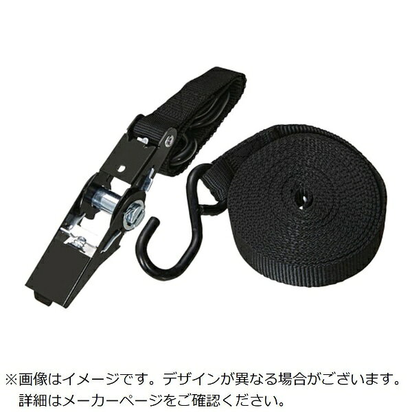 ■ラチェットバックルを採用しているため、作業性がアップします。■ベルト先端が容易に引っ掛けられる形状です。【用途】・荷崩れ防止。・パイプなどの結束。・棚・トラックの荷台などの荷物の落下防止。【仕様】・色： 黒・幅（mm）： 25・長さ（m）...