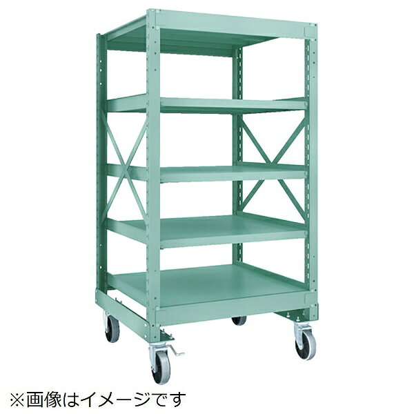 ■主要部をボルトで固定するため、ねじれに強く堅牢で耐久性に優れています。■カラーはグリーンでオフィス、店舗、配送センター、工場など、どの分野にもソフトにフィットします。■各棚板は高さ50mmピッチで自由に変えることができます。■キャスター：...