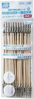 持ち手の先端に金属製クリップを固定、パーツをしっかり捉えて塗装／乾燥作業をサポートします。手の棒は木製なので、作業に応じて短くカットすることもできます。軸全長：14cmクリップ部全長：2.7cm軸材質：木材
