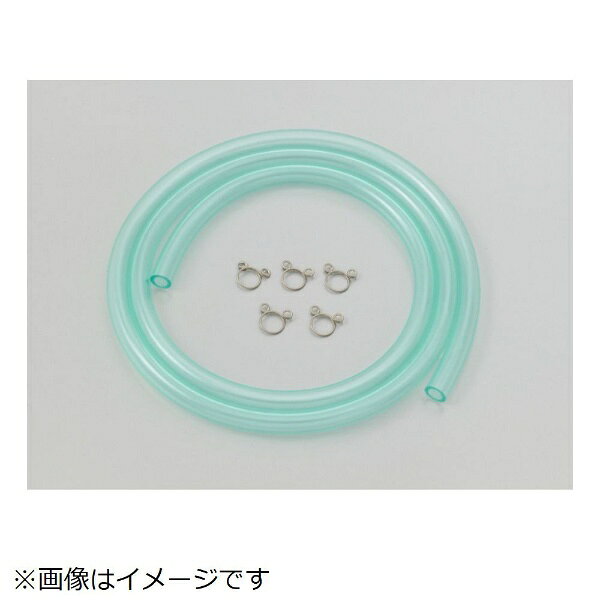 オイルホース（ブレーキフルードには不可）、キャブブリーザーホース、冷却水ブリーザーホース等に使用できるカラーホース。・塩ビ製・カラー： グリーン・内径×外径： φ6×φ9・ホース全長1m・ホースクリップ5個付属・ガソリン用としての使用は不可...