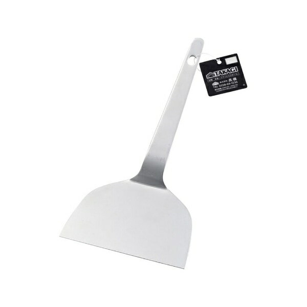 お好み焼きなどのひっくり返しにステンレス製でさびにくい仕様材質： ステンレススチール製品サイズ W×H×Dmm105×240×60規格： 105mm製品重量 （g）109