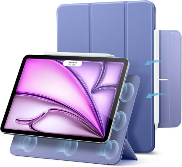 ESR iPad Air 13インチ M3 (2025)　M2（2024）対応強力マグネット吸着式のスリムな三つ折りスタンドケース■互換性iPad Air 13インチM3(2025) M2 (2024）およびiPad Pro 12.9インチ...