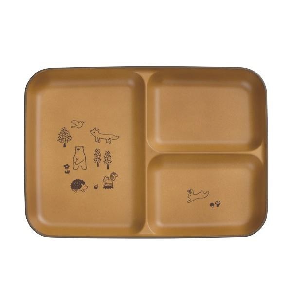 ほのぼの可愛い森の仲間たちがデザインされた、電子レンジと食洗機に対応した仕切り皿です。ナチュラルでシンプルなデザインなので、男の子にも女の子にもぴったり。