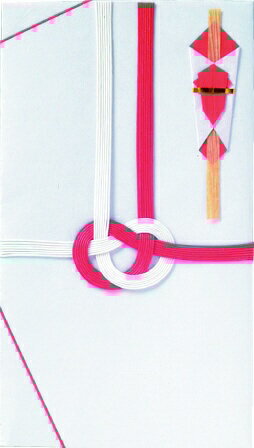 【一般お祝用】水引金封　赤白　字ナシ　10枚入