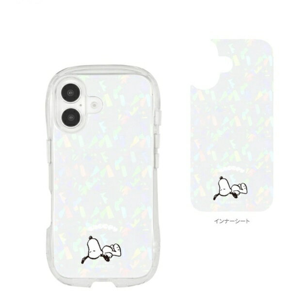裏面を覆うiPhone16対応プロテクトジャケットです。背面・側面全体にTPU素材を用いた、クリアタイプのソフトケースです。キズを防ぎ、軽微な振動や衝撃から端末を守ります。キラキラ仕様のインナーシートが付属しており、お好みに合わせてカスタマ...