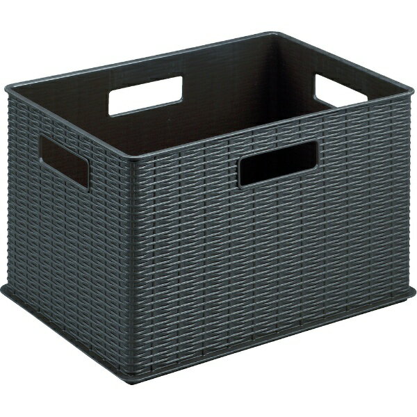■ラタン（籐）のバスケットを思わせるデザインで、オフィスや事務所などでの小物収納にぴったりです。■A4ファイルの収納が可能です。■一般的なカラーボックス（棚内寸： 約390×275×275mm）にぴったり収まります。【仕様】・色： ブラック...