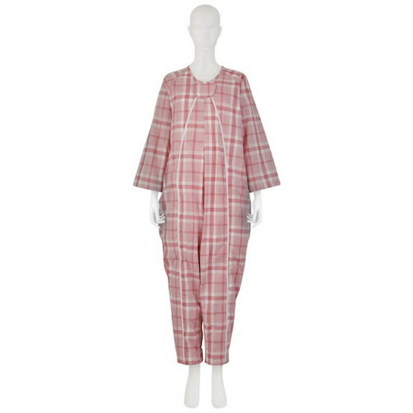 ■ご本人では開けにくいアイデアホックを使用した介護用つなぎねまき【仕様】・色： ピンク・サイズ： LL・胸囲（cm）： 104〜112・身長（cm）： 170〜180・タイプ： スリーシーズン・ヒップ（cm）： 97〜105・ホック付つなぎ...