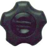 ■コインなどで回すだけの簡単着脱です。■豊富なカラーバリエーションです。【仕様】・キャップ色： 黒・外径（mm）： 50・ノブ高さ（mm）： 22・ねじ寸法： M10・ねじ深さ（mm）： 17・耐熱温度（℃）： 80℃